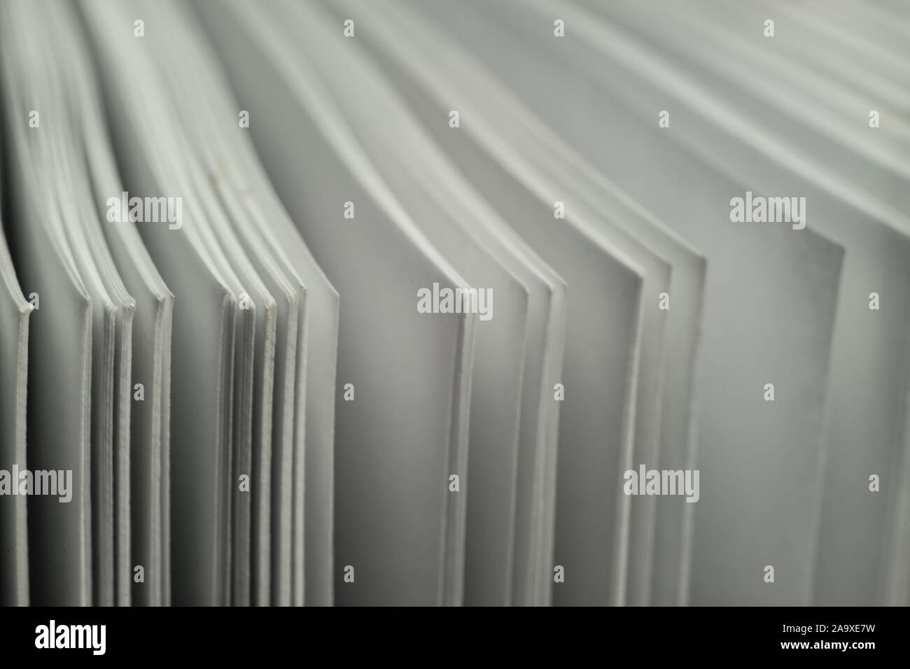 Close up beautiful white pages book background texture. Macro ...
