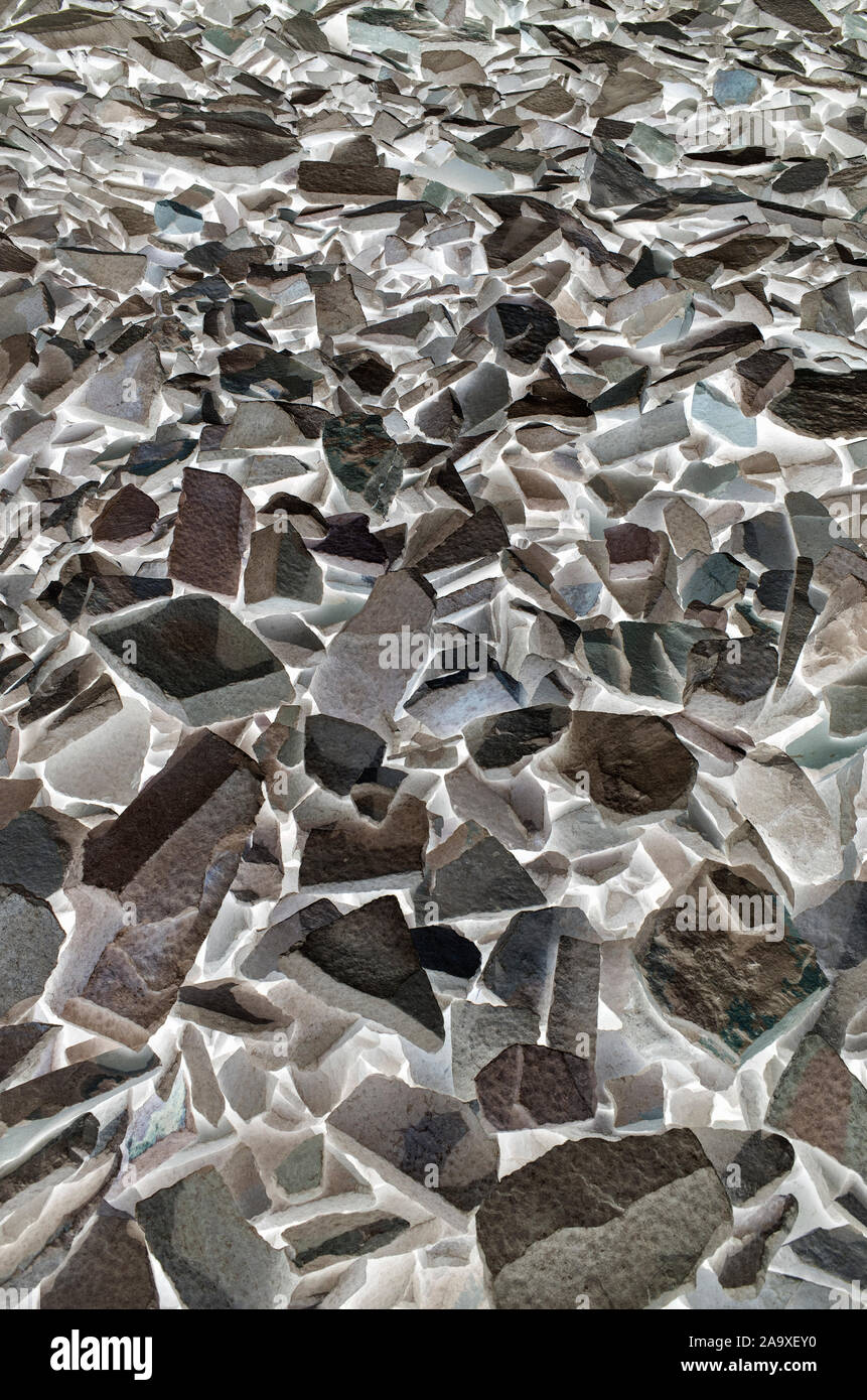 Inverted image of rock pile, along the Pacific Crest Trail, Goat Rocks ...