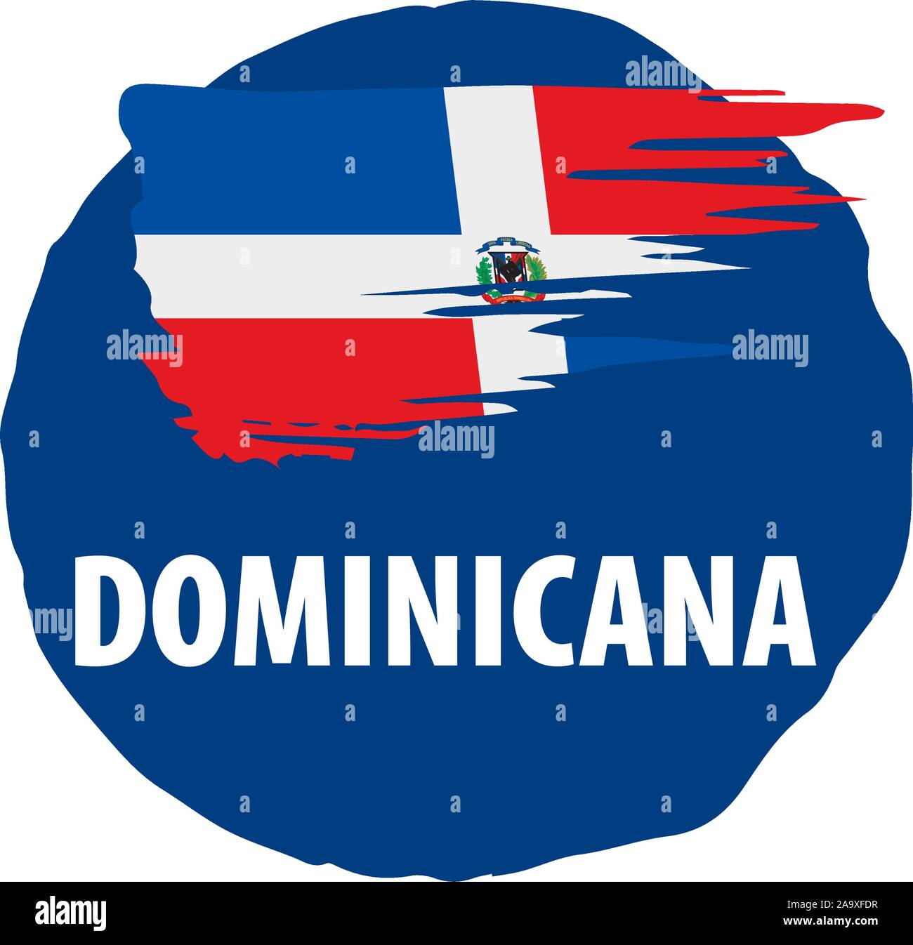 Dominicana flag, vector illustration on a white background Stock Vector ...