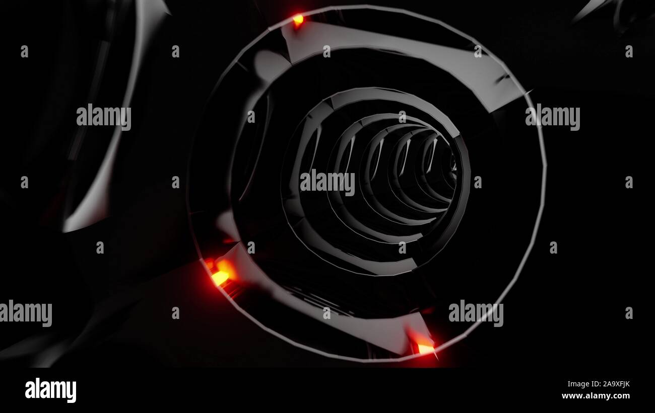 abstract futuristic alien sci-fi tunnel corridor 3d rendering ...