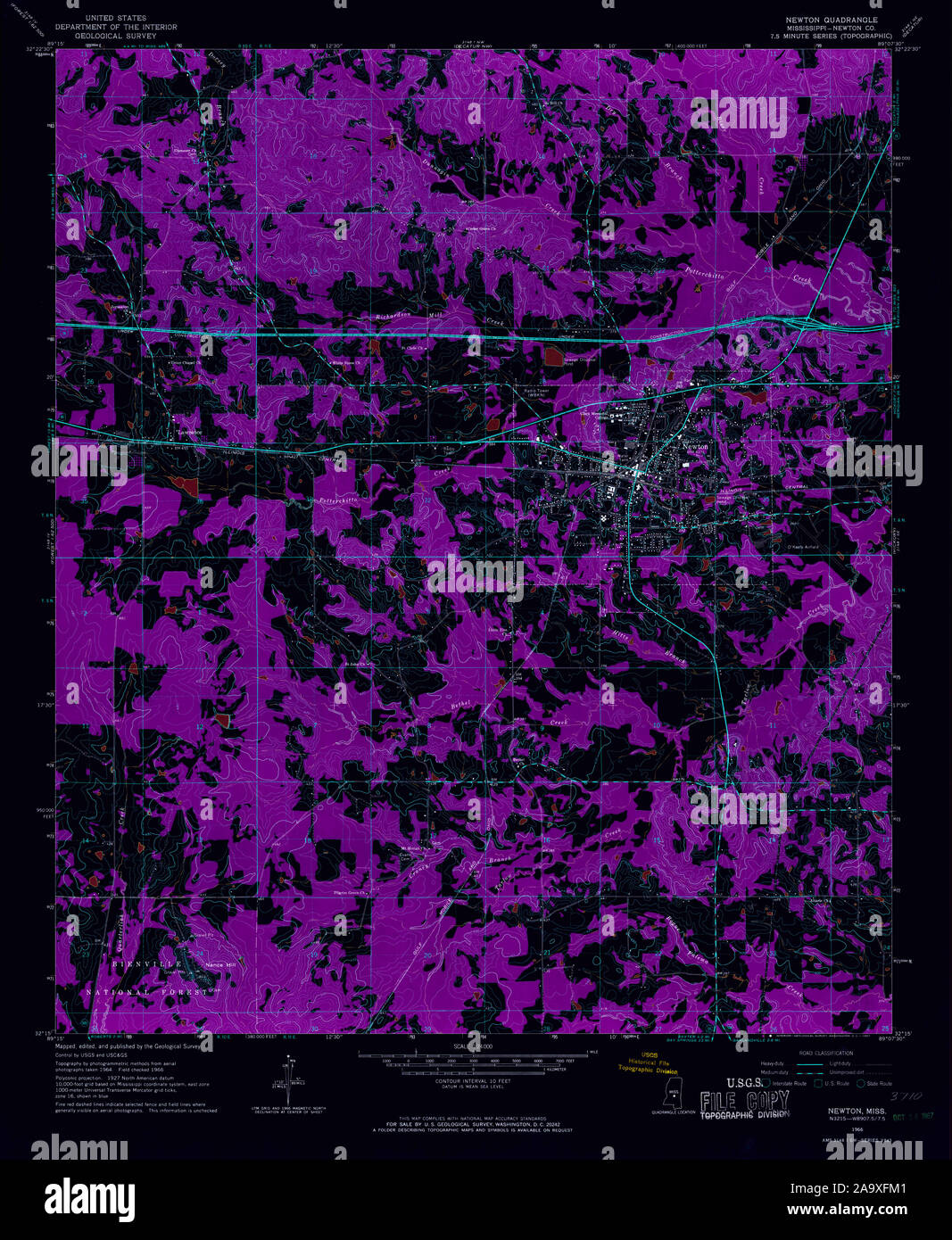 Map of newton mississippi hi-res stock photography and images - Alamy