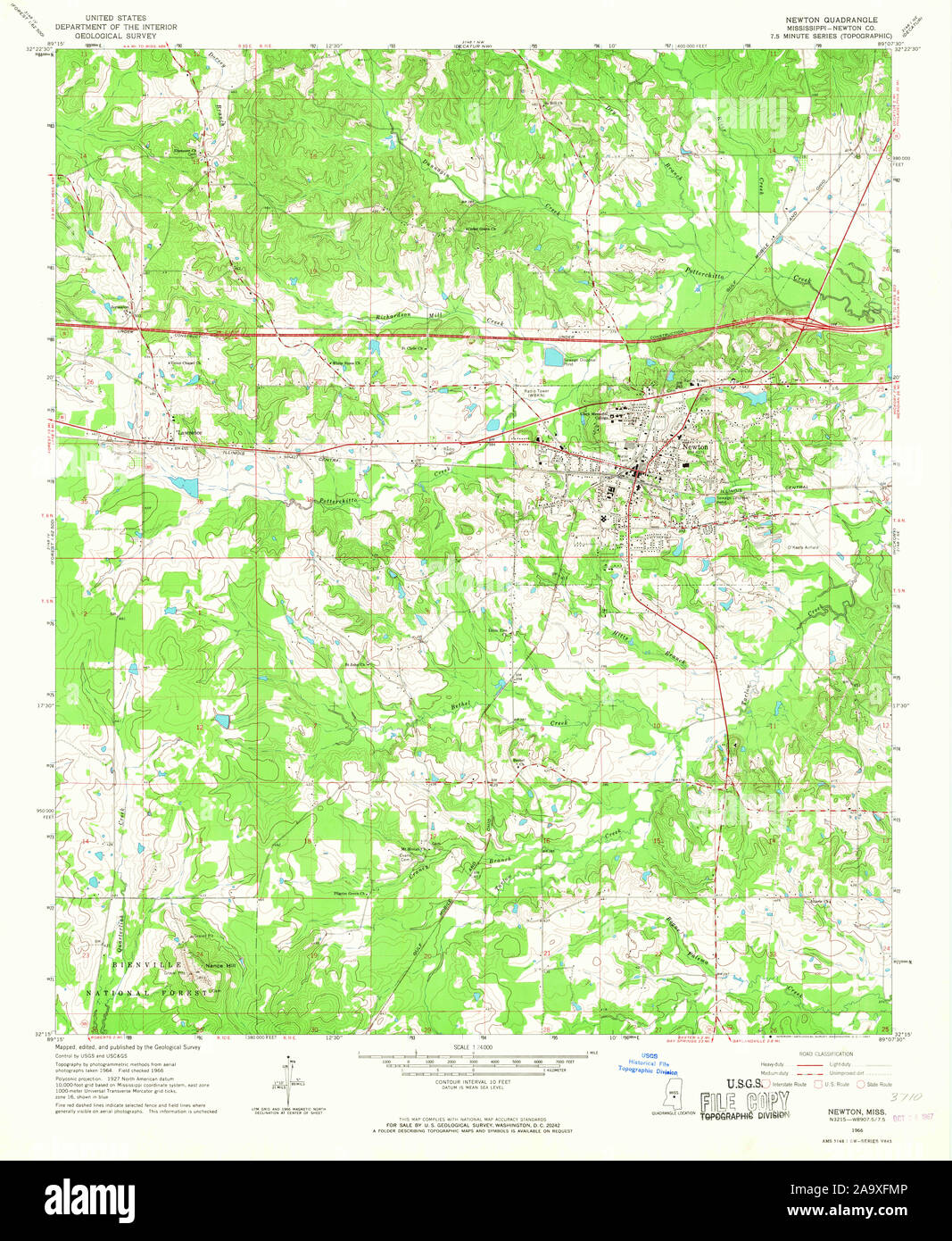 Map of newton mississippi hi-res stock photography and images - Alamy