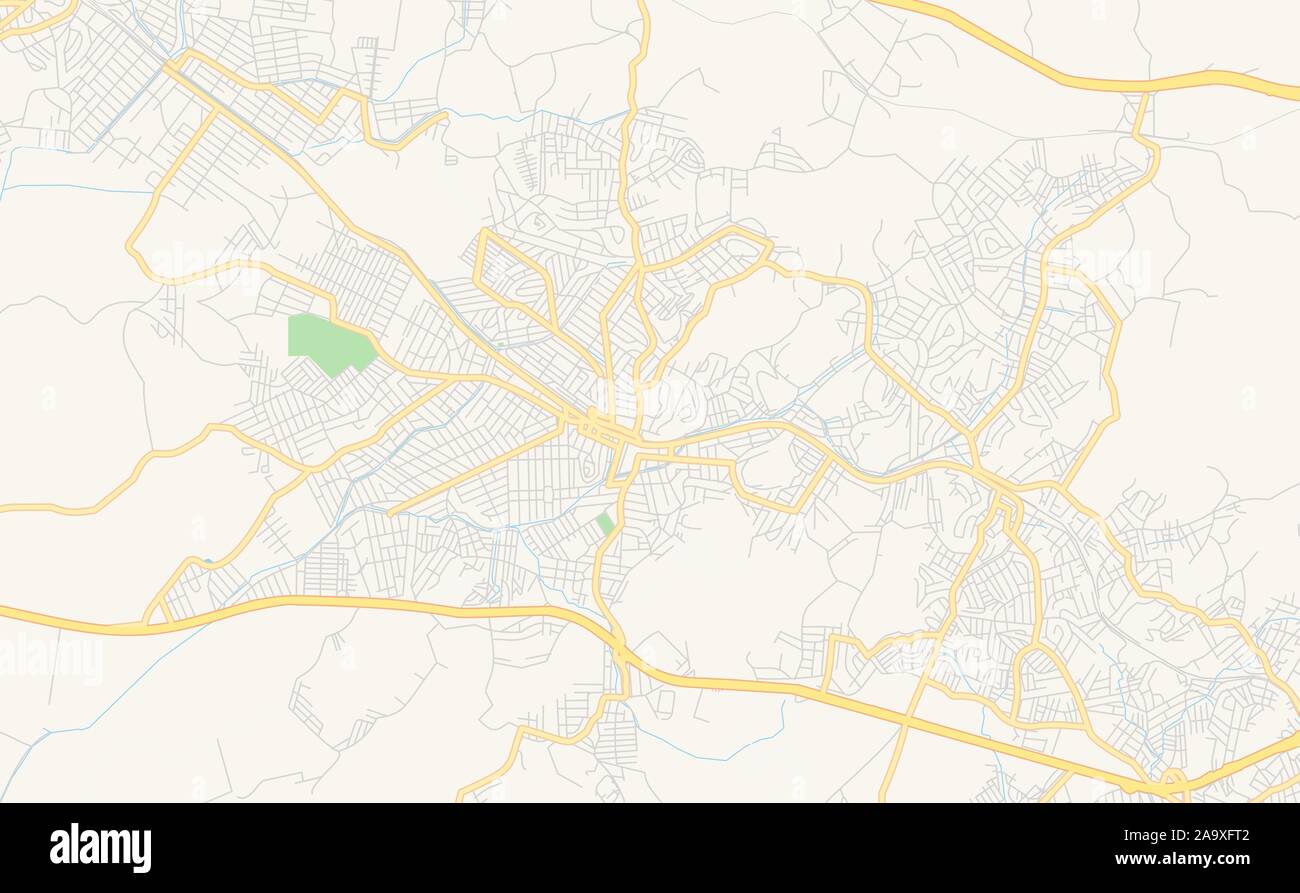 Printable street map of Queimados, Brazil. Map template for business ...