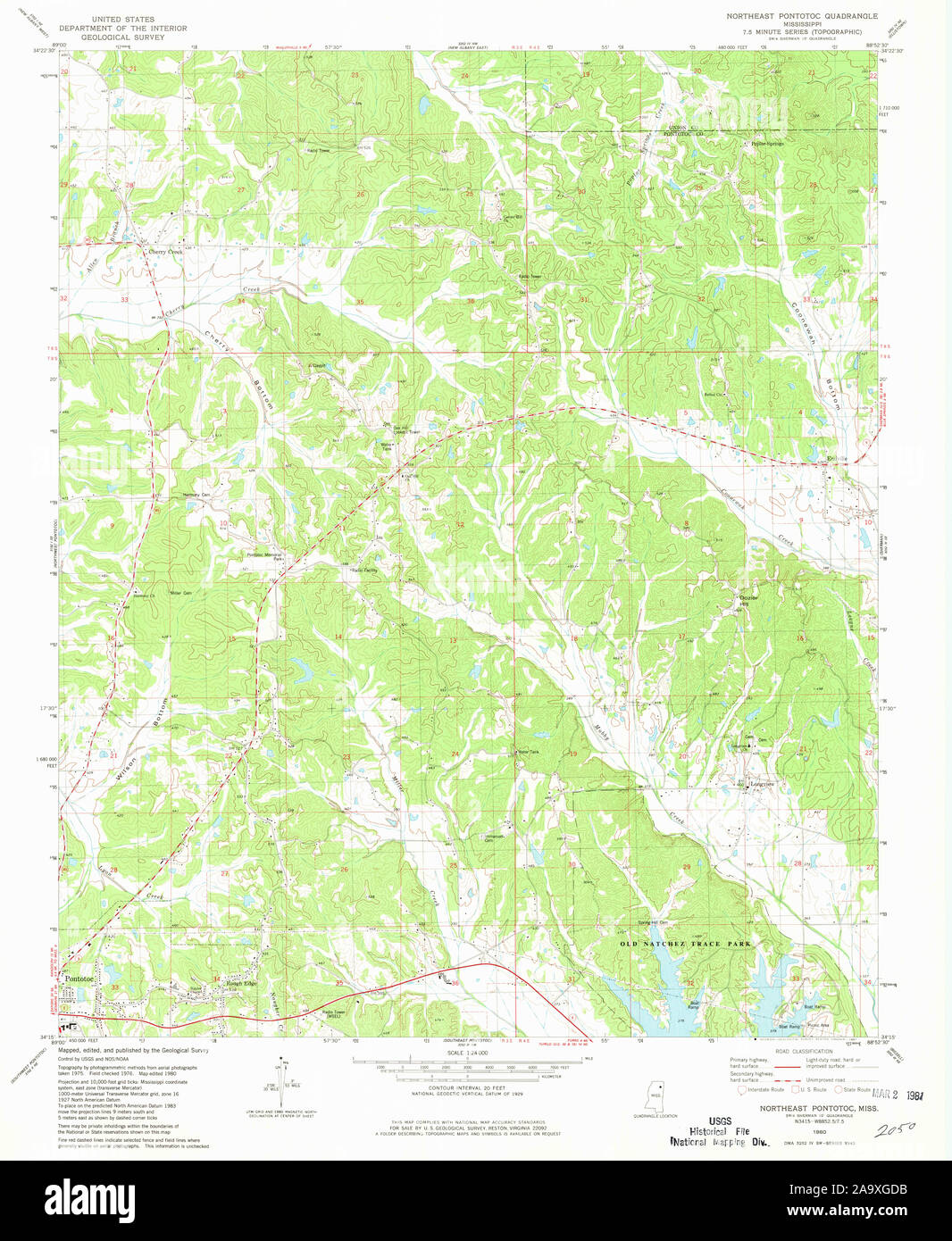 Map of pontotoc mississippi hi-res stock photography and images - Alamy