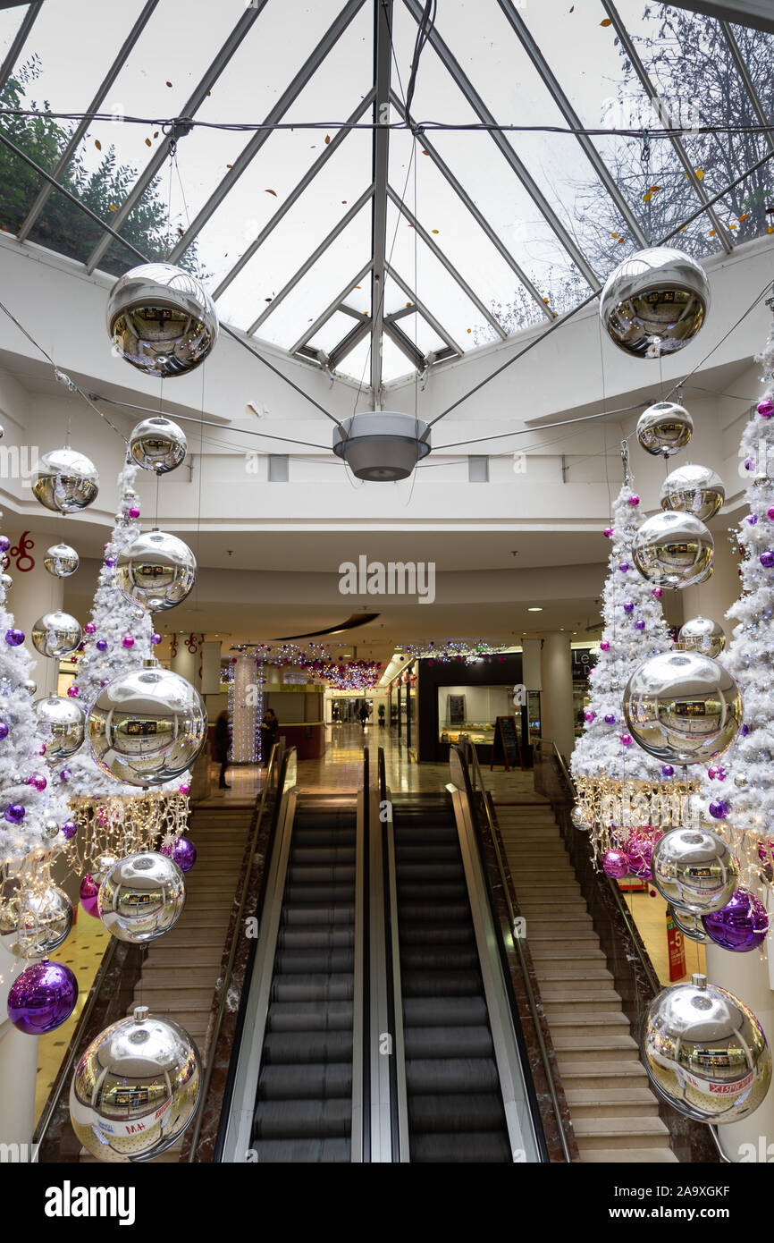 Christmas decorations shopping mall in Paris, France Stock Photo - Alamy