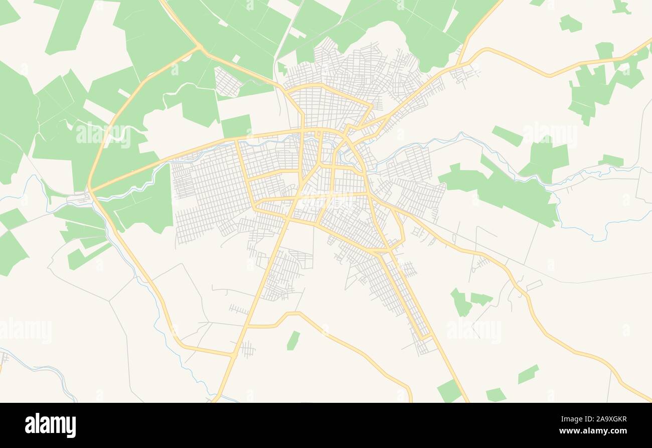 Printable street map of Milagro, Ecuador. Map template for business use ...