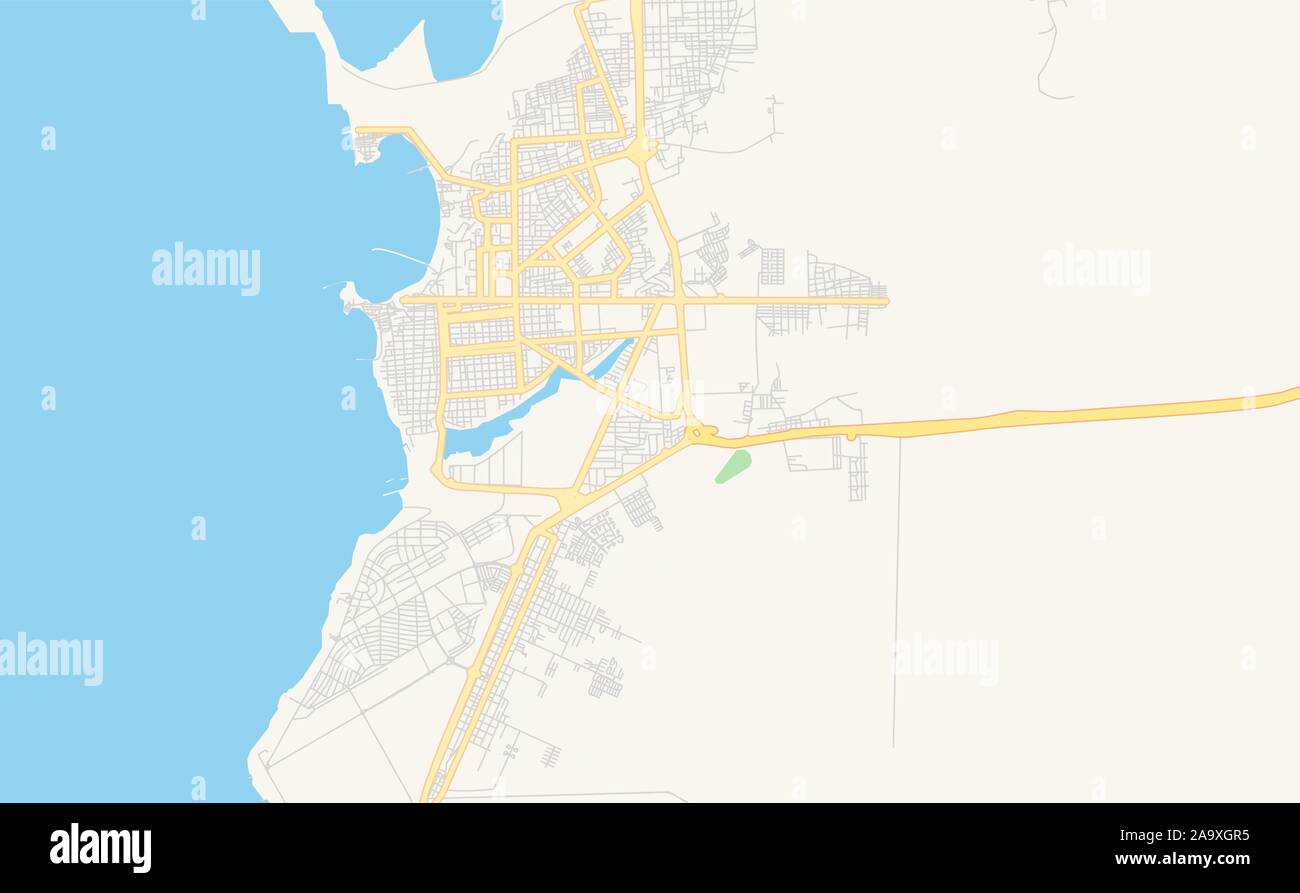 Printable street map of Punto Fijo, Venezuela. Map template for ...