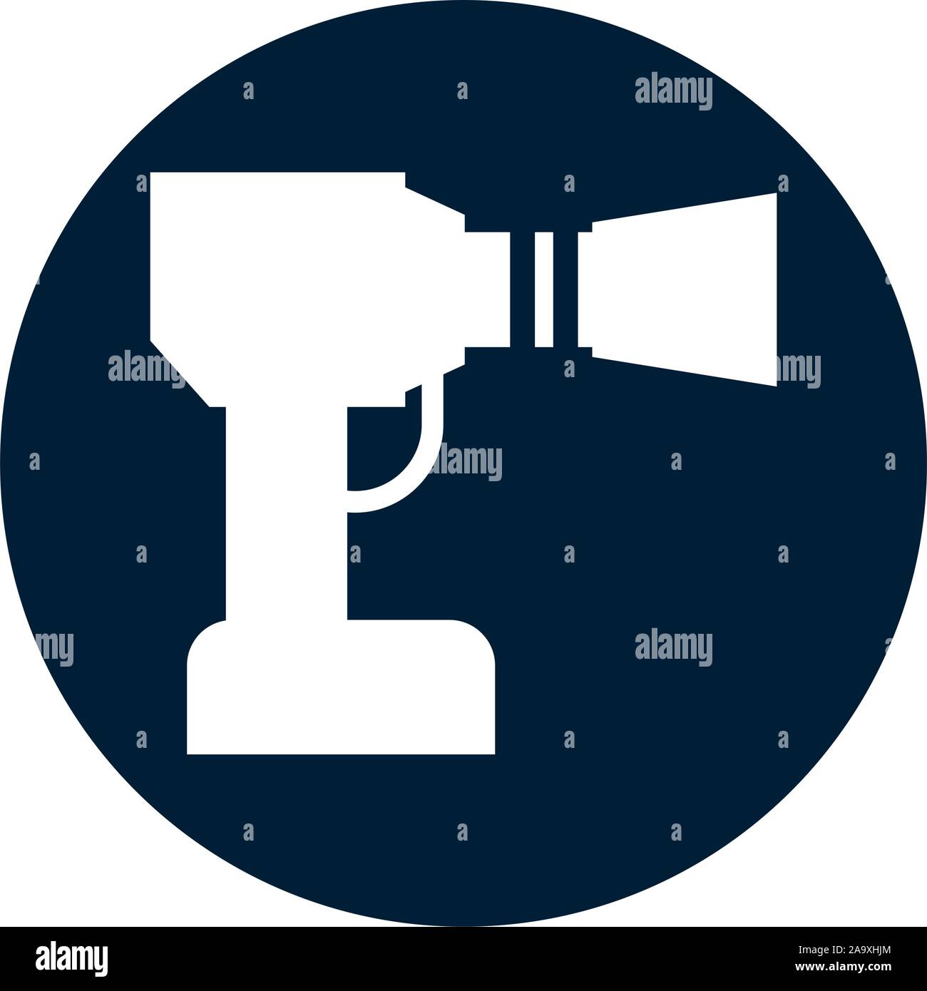 compressor gun mechanic tool flat icon Stock Vector Image & Art - Alamy