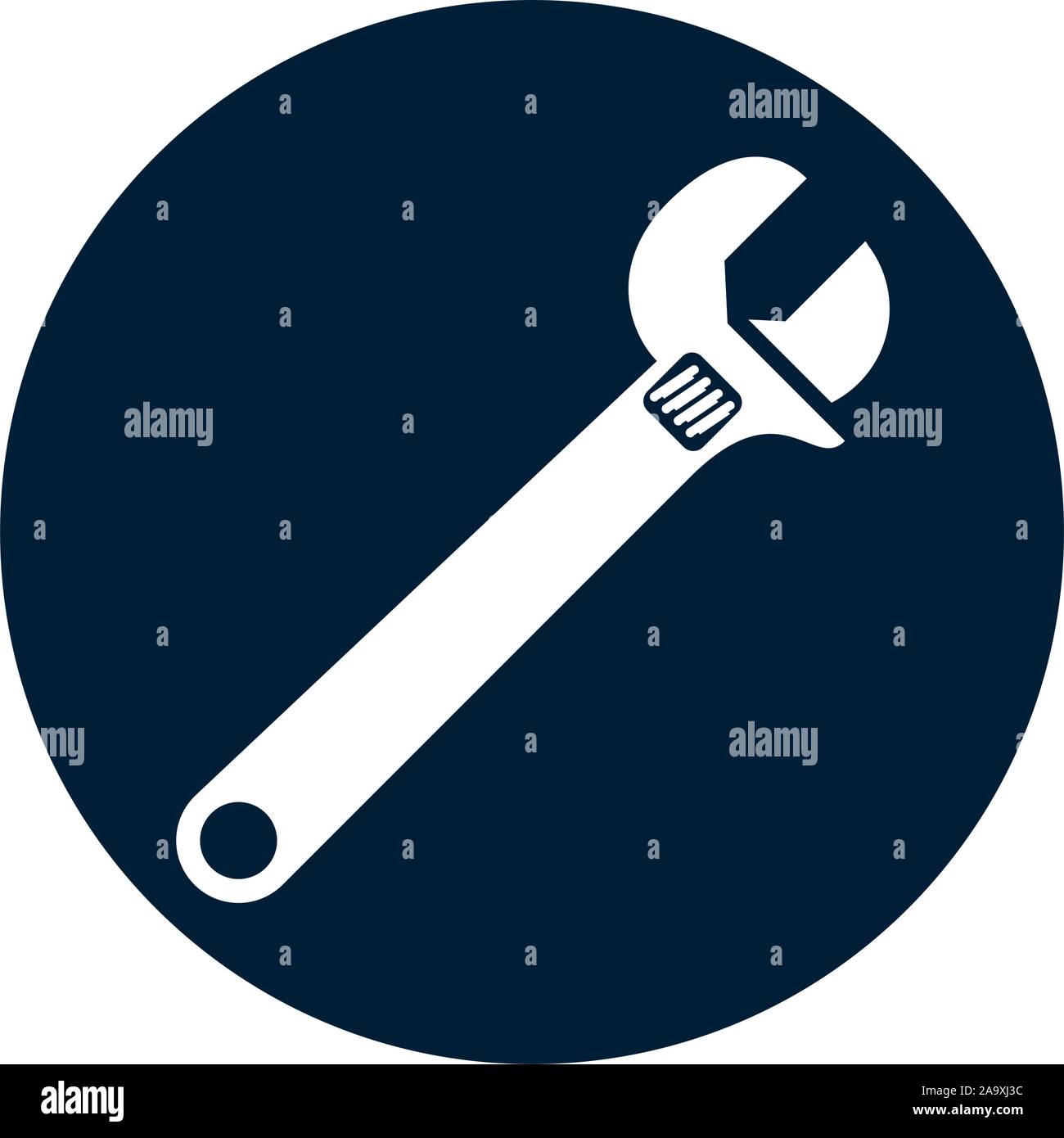 wrench mechanic tool flat icon Stock Vector Image & Art - Alamy