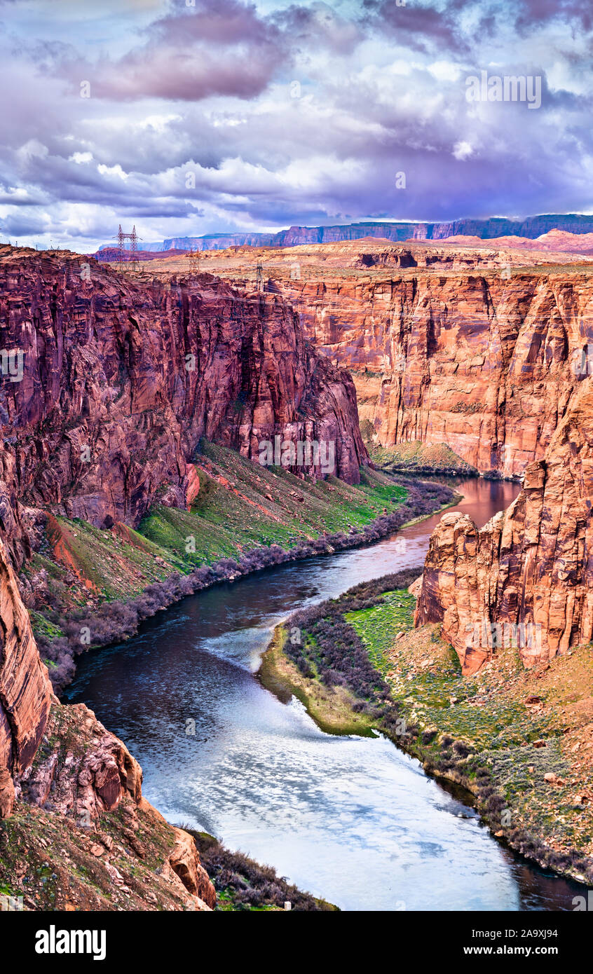 The Colorado River in Glen Canyon, Arizona Stock Photo - Alamy