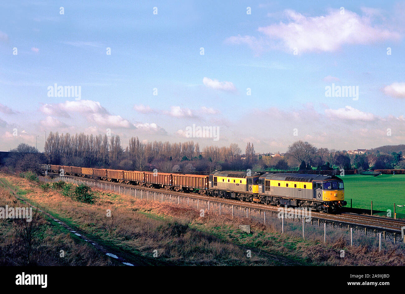A pair of class 33 Crompton diesel locomotives numbers 33019 and 33026 ...