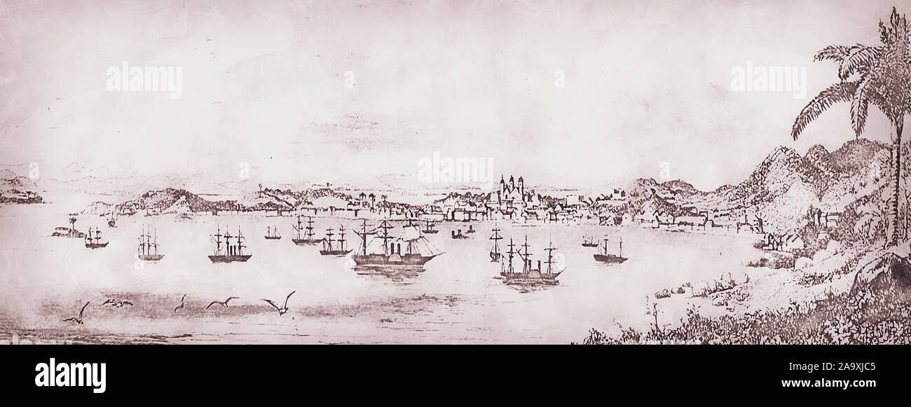 Vintage harbour scene hi-res stock photography and images - Alamy