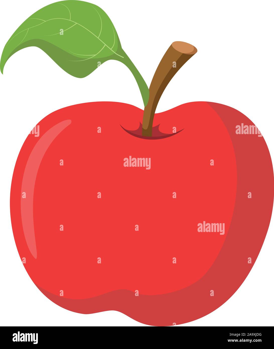 Vector illustration of a funny apple in cartoon style Stock Vector ...