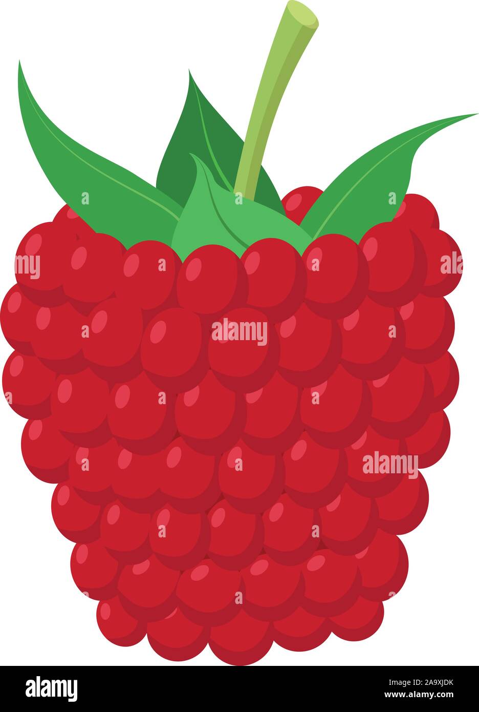 Vector illustration of a funny raspberry in cartoon style Stock Vector ...