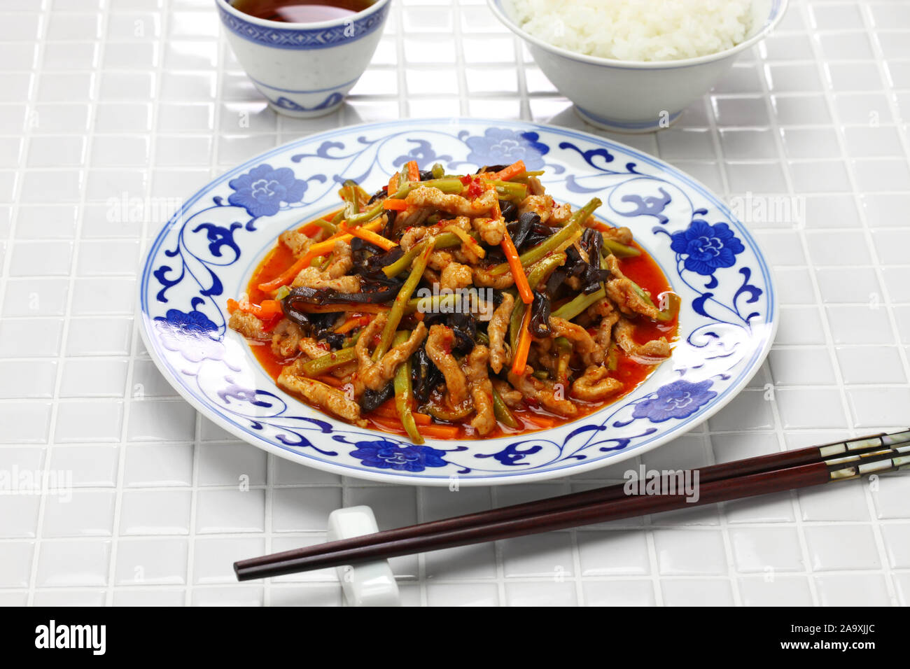 yu xiang rou si, sichuan shredded pork, chinese cuisine Stock Photo - Alamy