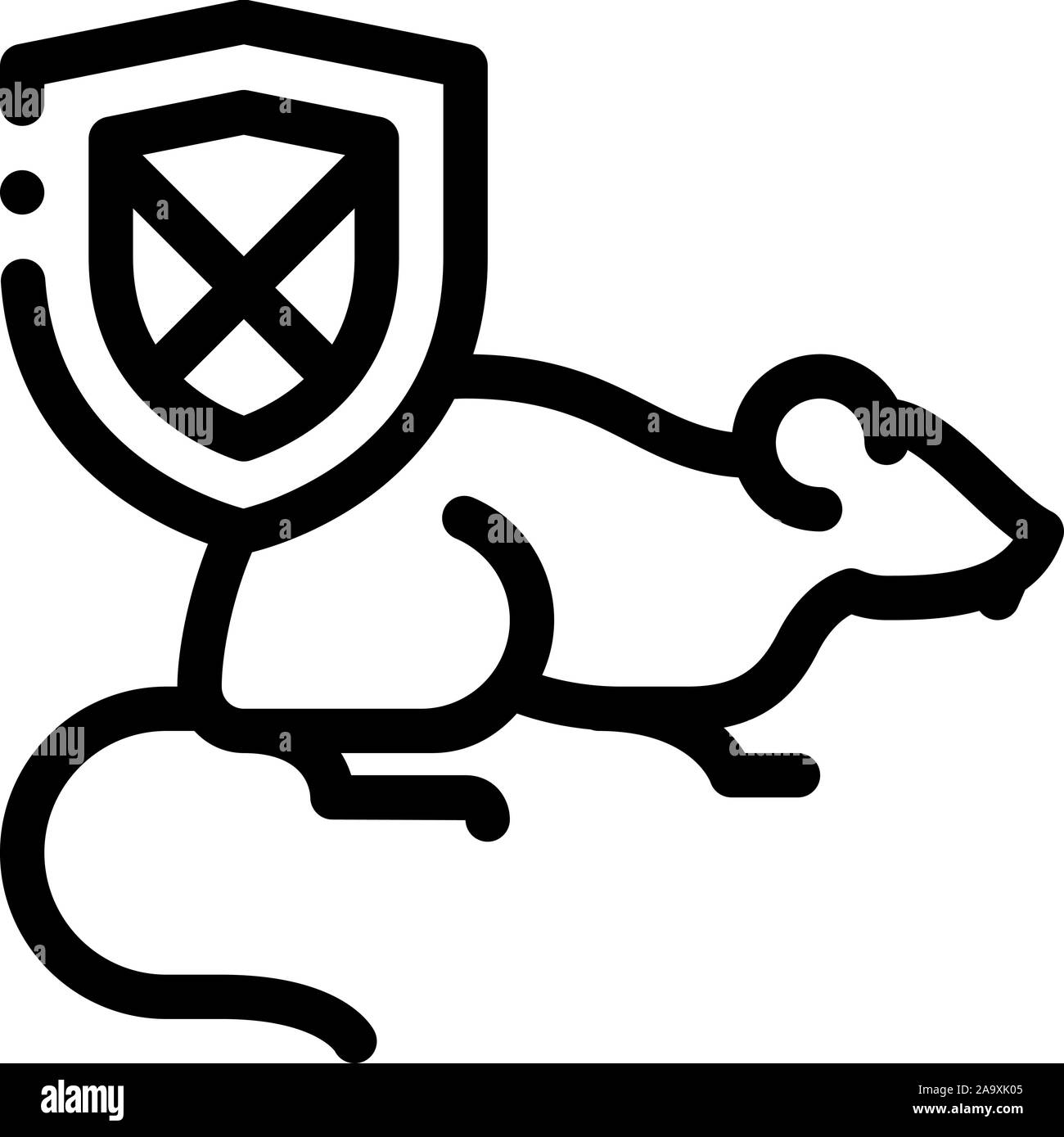 Rat Ban Icon Vector Outline Illustration Stock Vector Image & Art - Alamy