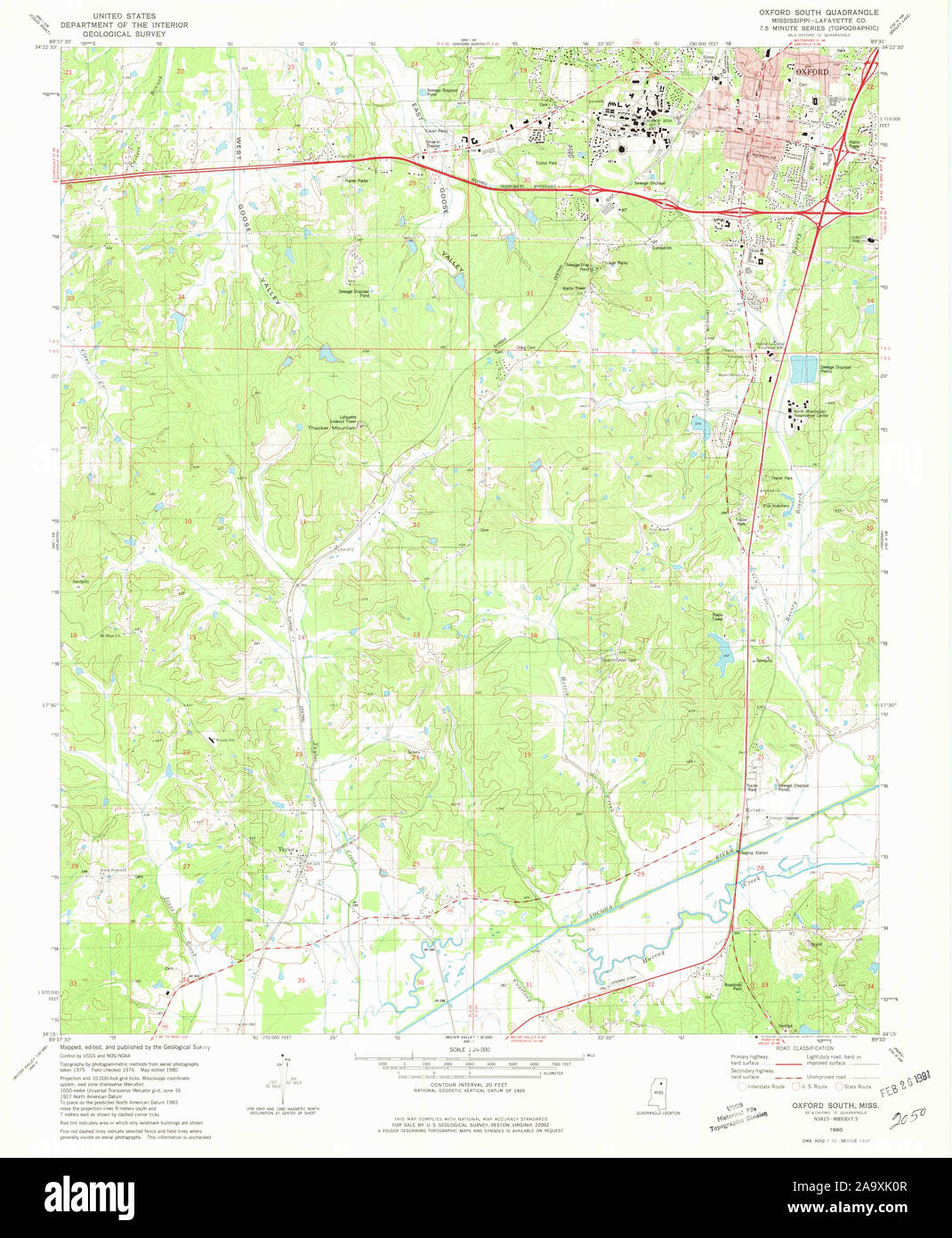 Map of oxford mississippi hi-res stock photography and images - Alamy