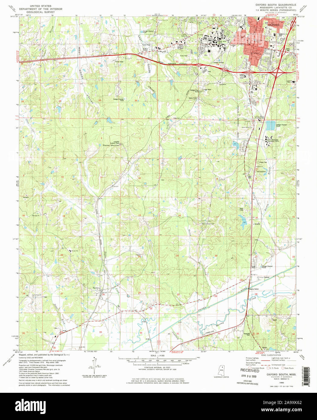 Oxford mississippi map hi-res stock photography and images - Alamy