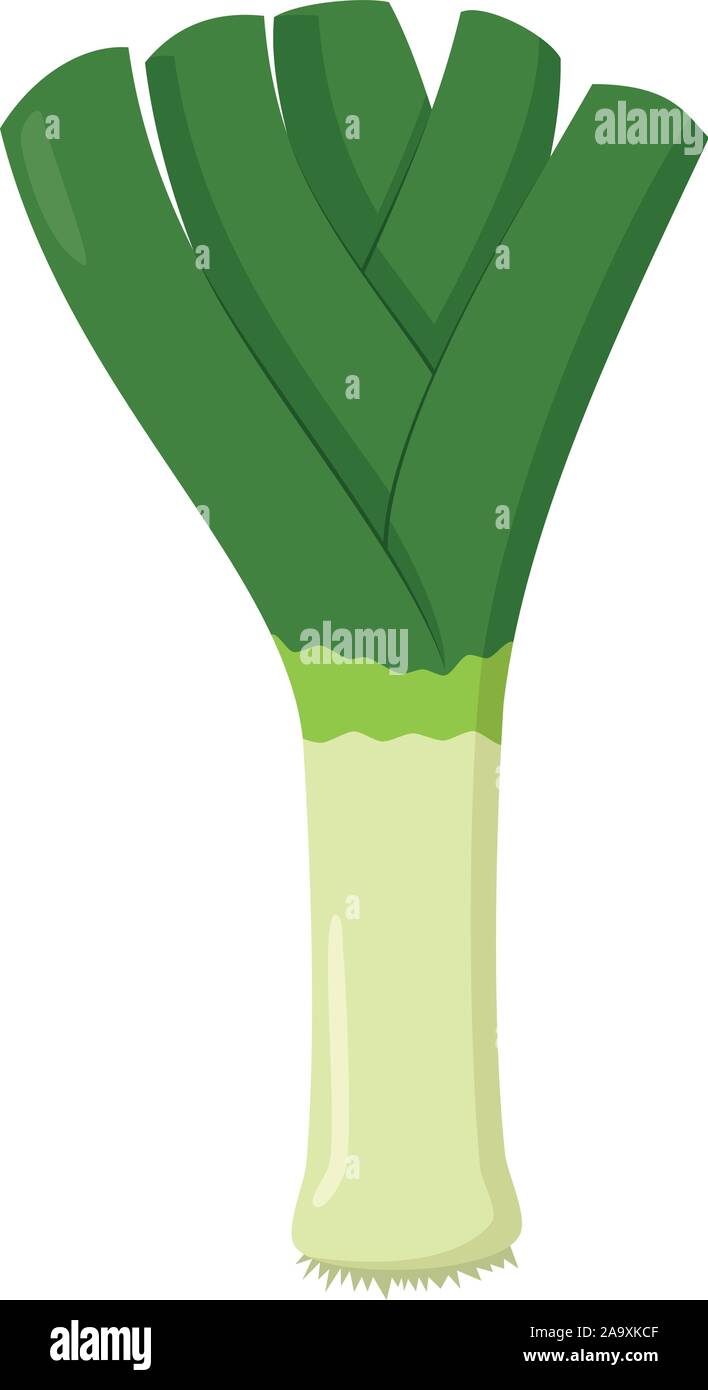 Vector illustration of a funny leek in cartoon style Stock Vector Image ...