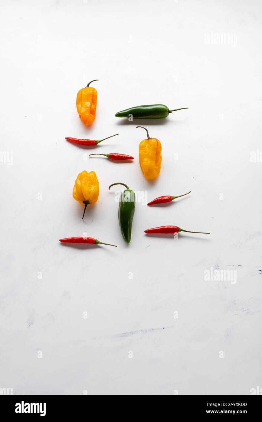 Color spice pepper top view Stock Photo - Alamy