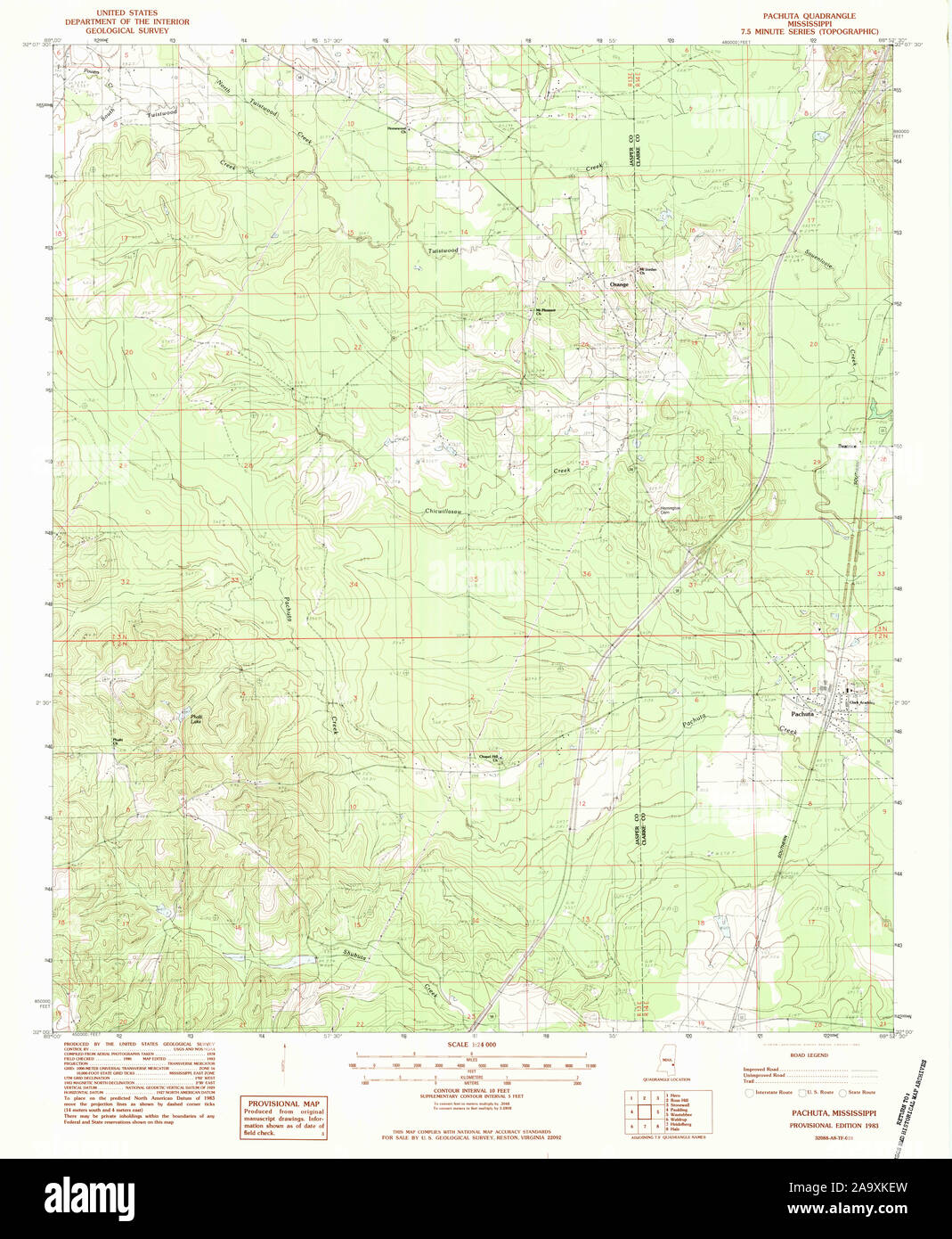 Map of pachuta hi-res stock photography and images - Alamy