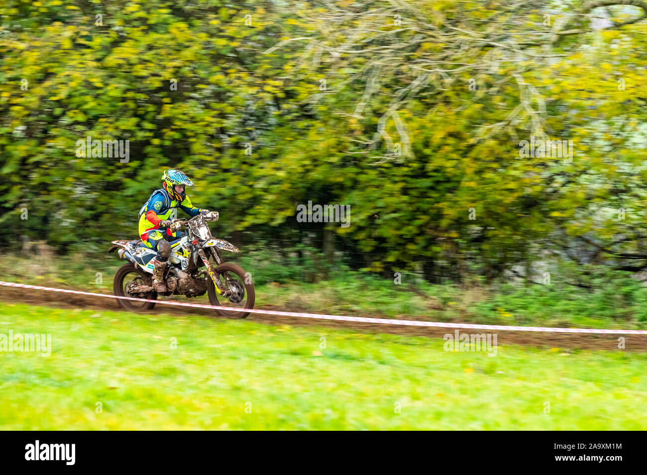 Grass roots motorcycle sport event. Round 8 of the Wales & West Enduro ...