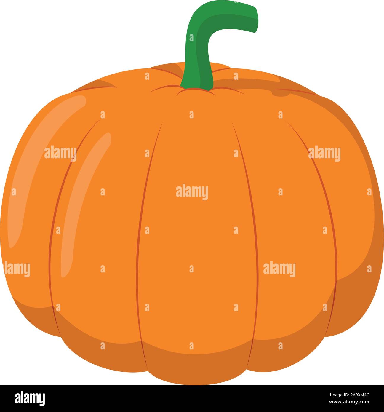 Vector illustration of a funny pumpkin in cartoon style Stock Vector ...
