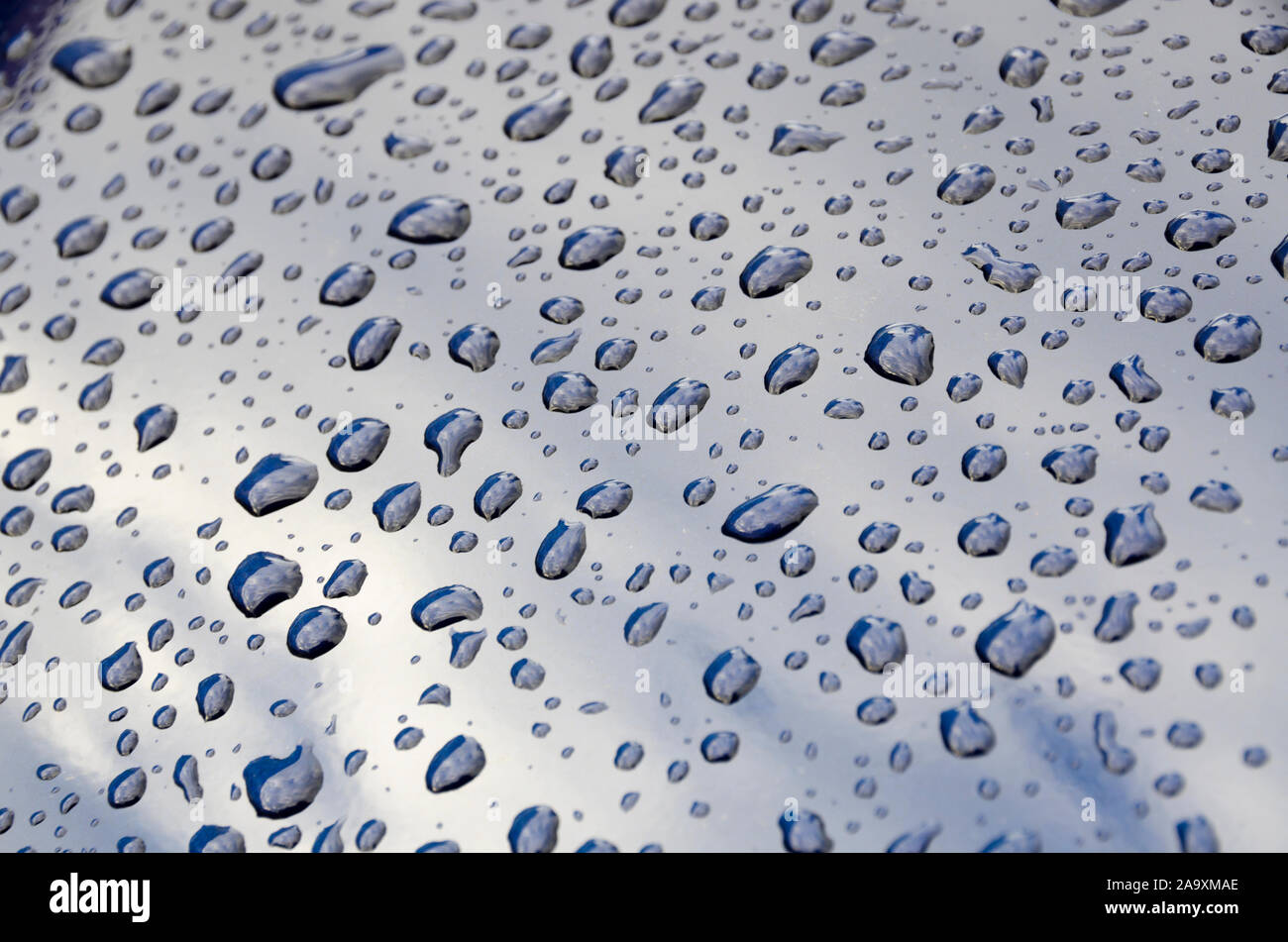 raindrops on a car body in Canada Stock Photo - Alamy