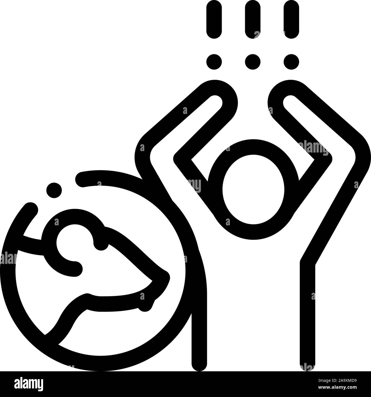 Rats Human Panic Icon Vector Outline Illustration Stock Vector Image ...