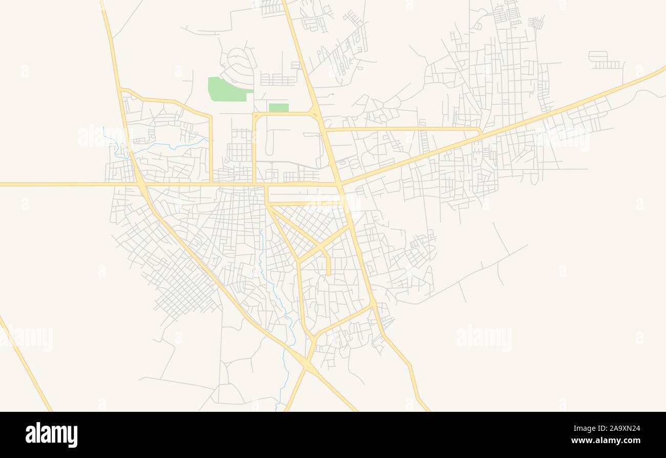 Printable street map of Anaco, Venezuela. Map template for business use ...