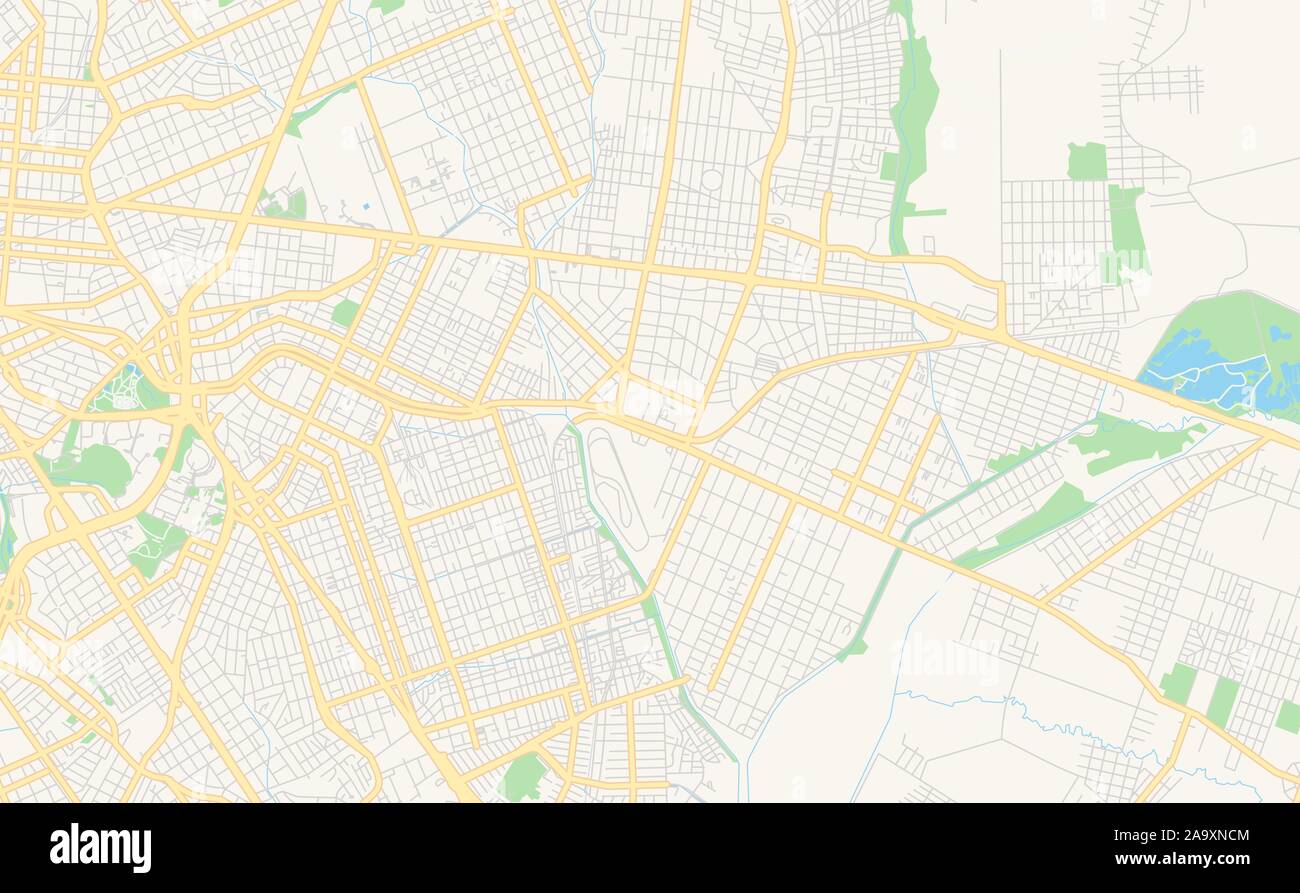 Printable street map of Pinhais, Brazil. Map template for business use ...