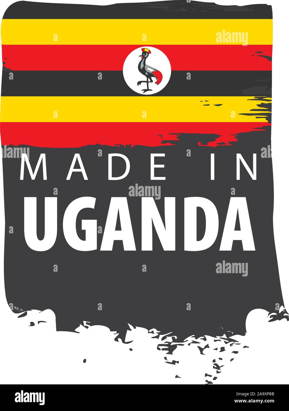 Uganda flag, vector illustration on a white background Stock Vector Image & Art - Alamy