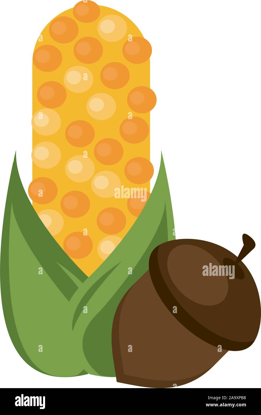 corn cob vegetable thanksgiving icon Stock Vector Image & Art - Alamy