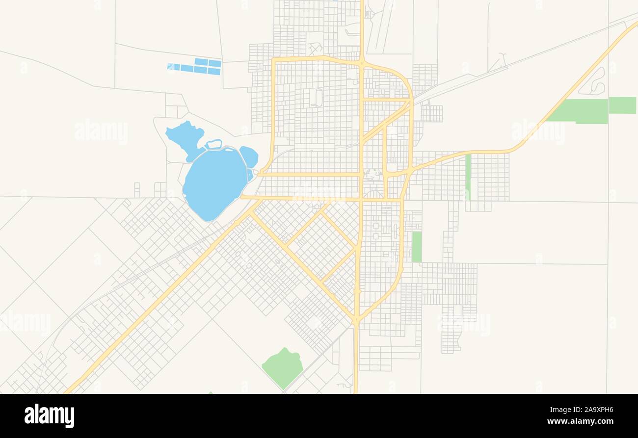 Printable street map of Santa Rosa, Argentina. Map template for ...