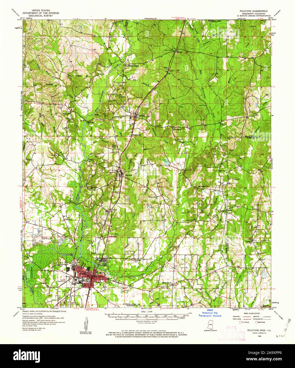 Map of picayune mississippi hi-res stock photography and images - Alamy