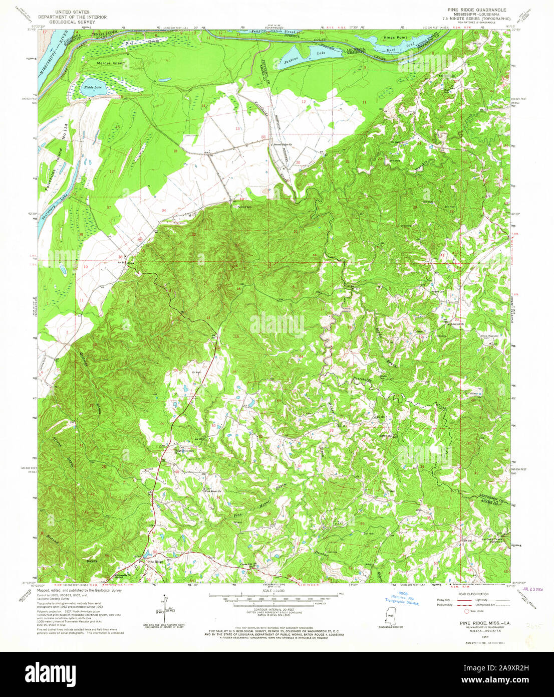 Map of pine ridge hi-res stock photography and images - Alamy