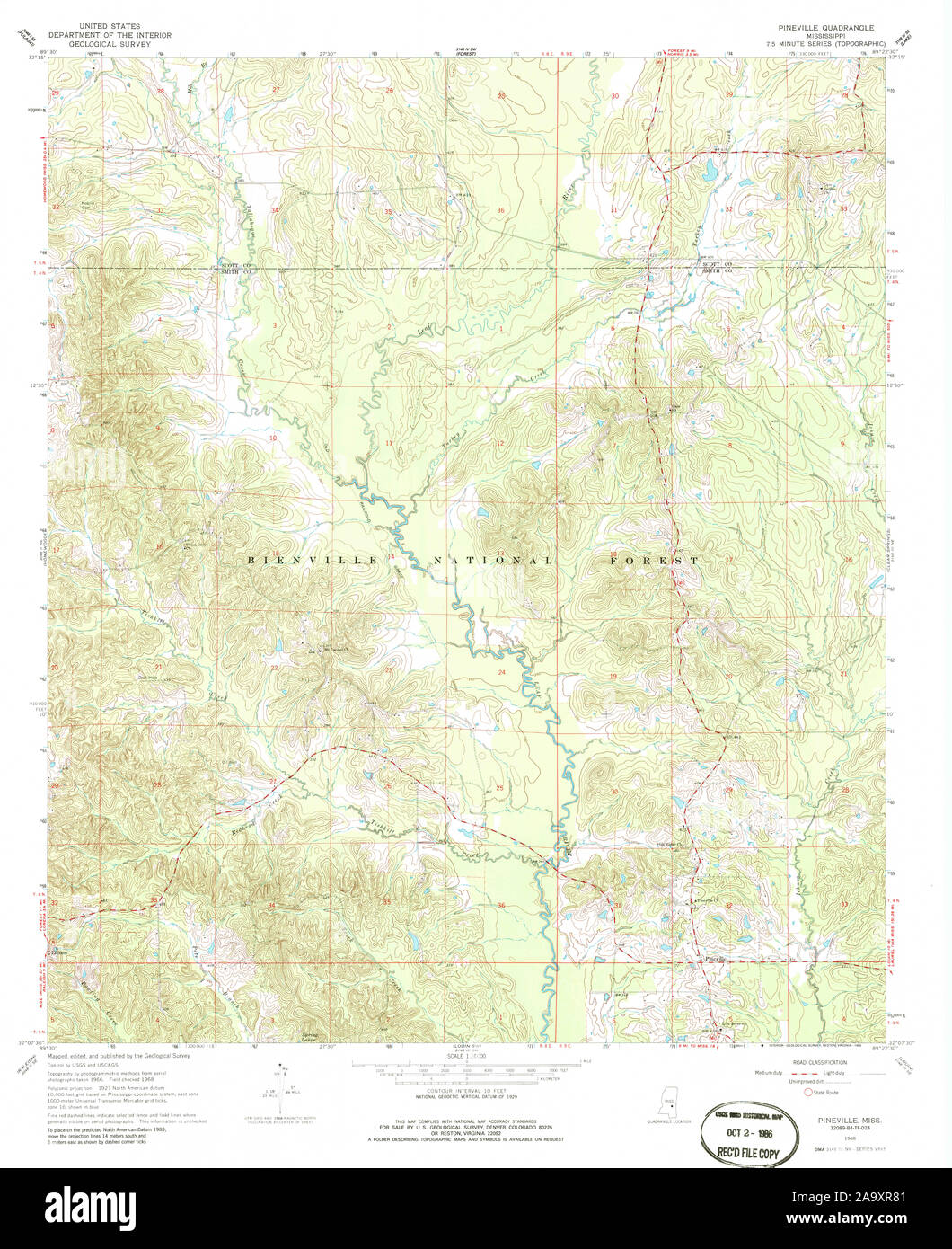Map of pineville hi-res stock photography and images - Alamy