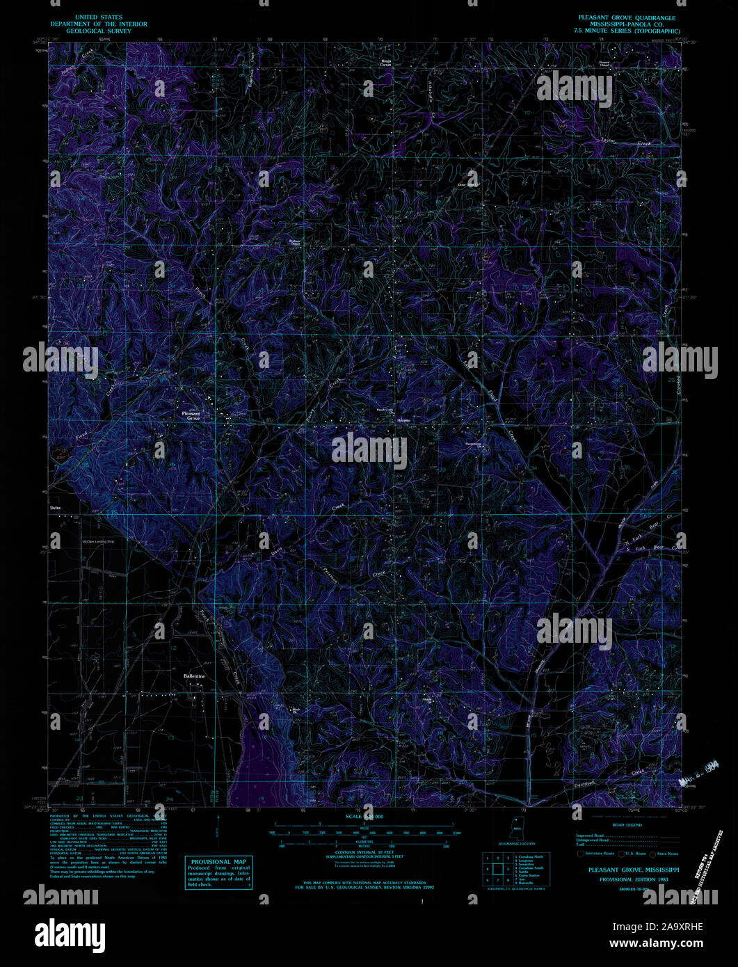 Map of pleasant grove hi-res stock photography and images - Alamy