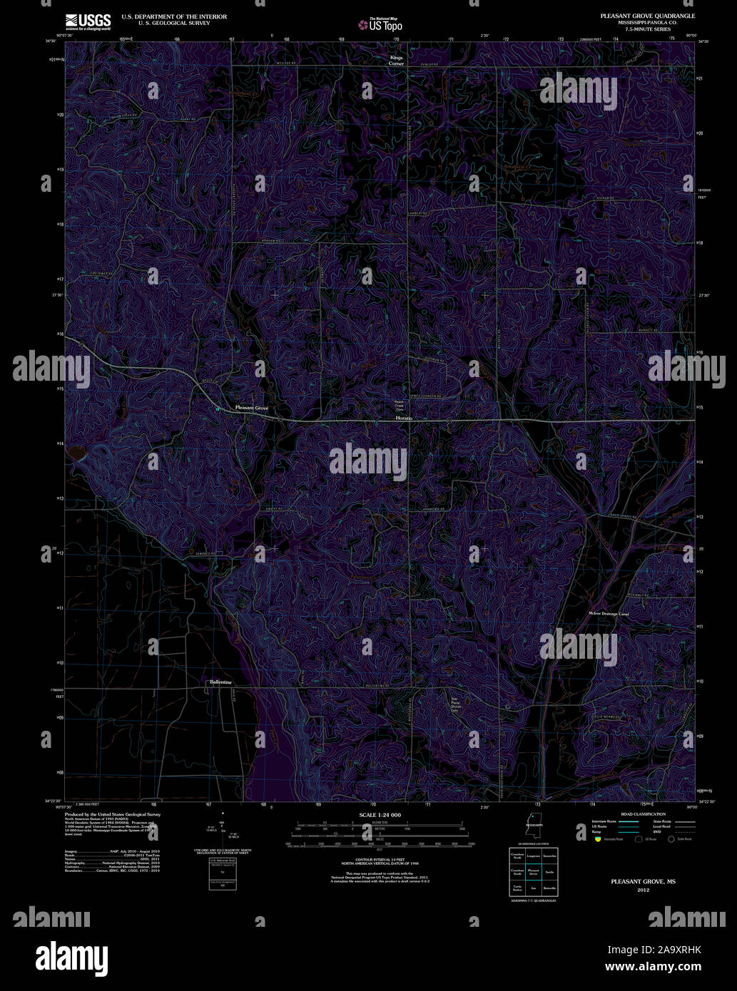 Map of pleasant grove hi-res stock photography and images - Alamy