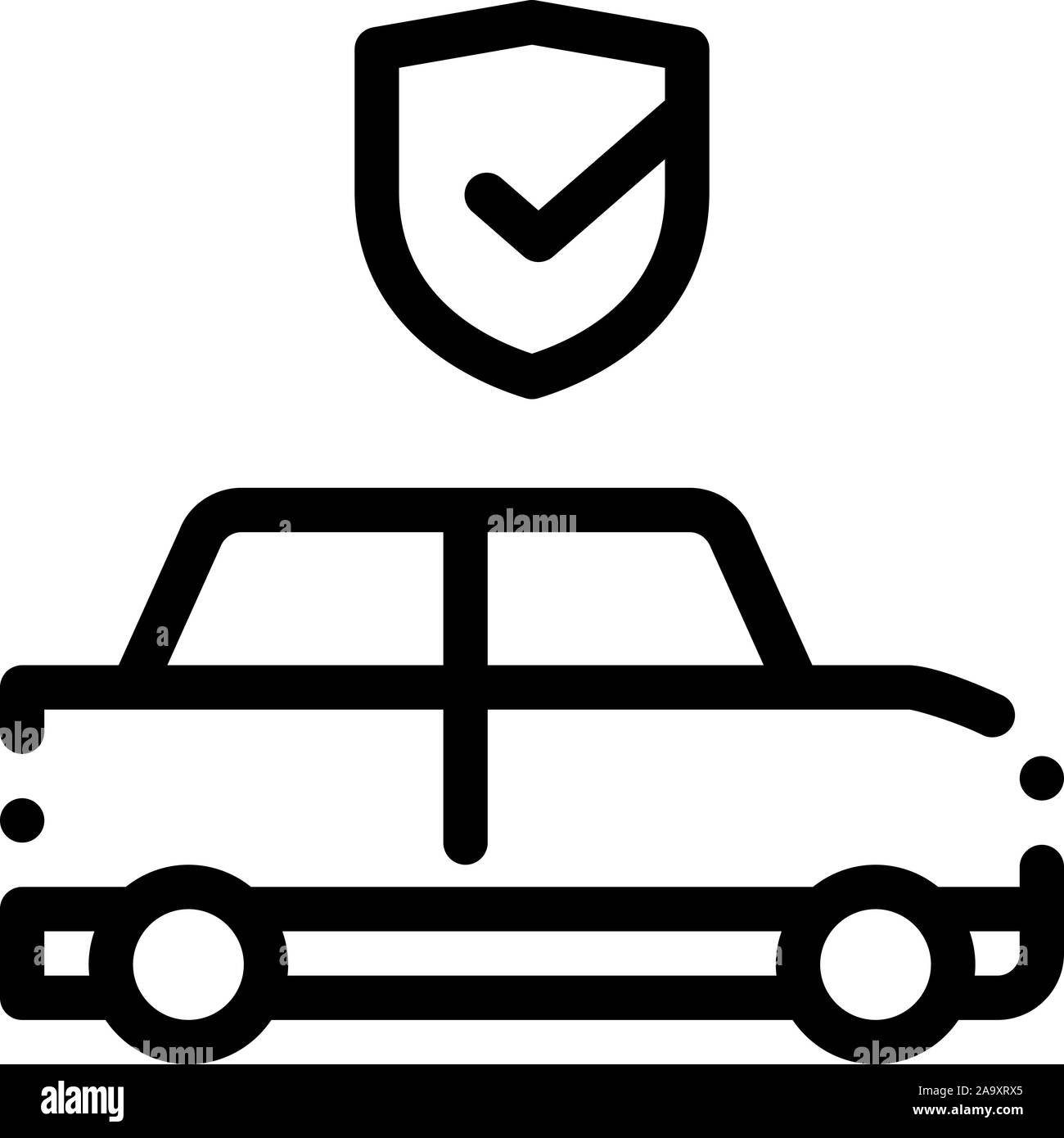 Parking Auto Confirmation Icon Vector Outline Illustration Stock Vector ...