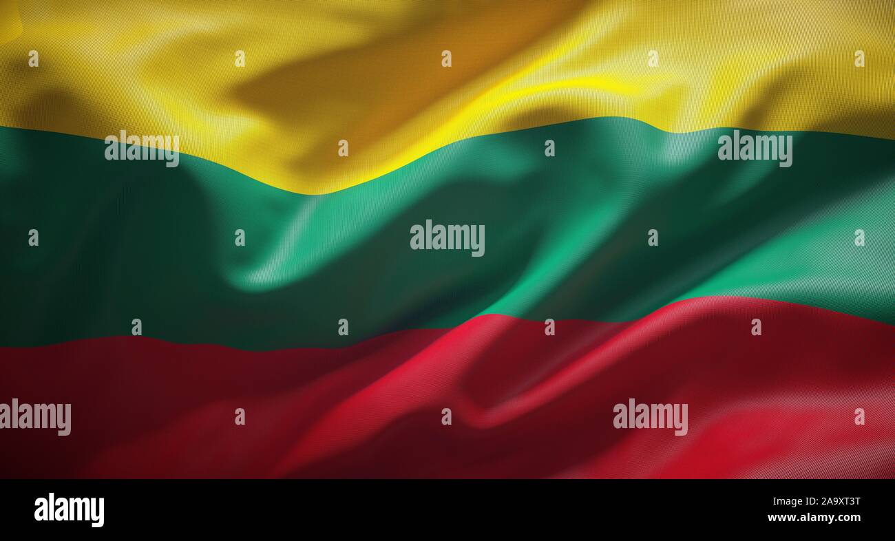 Official flag of the Republic of Lithuania Stock Photo - Alamy