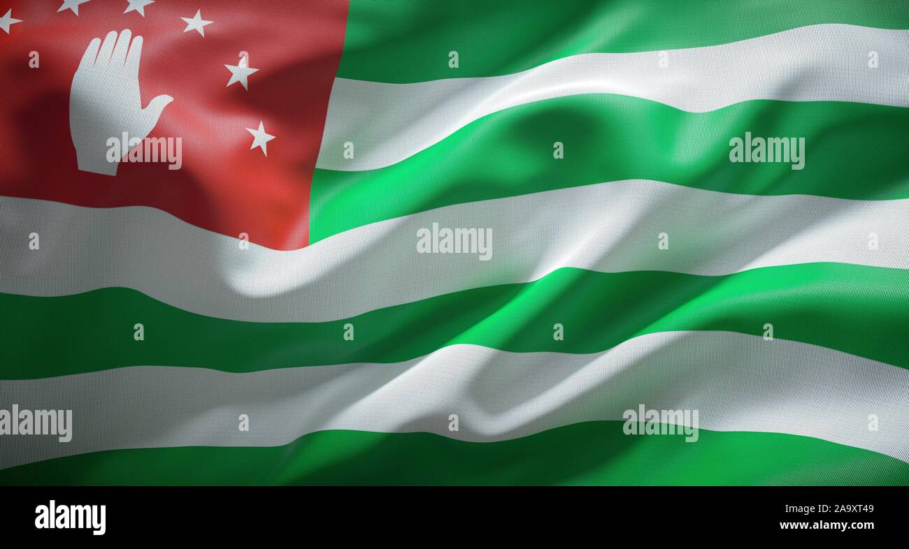 Official flag of the Republic of Abkhazia Stock Photo - Alamy