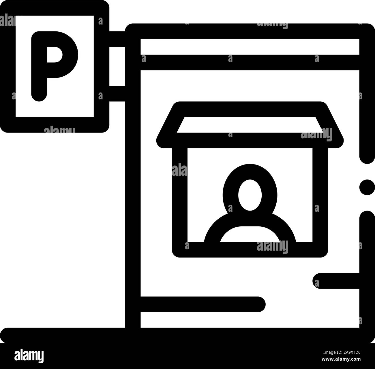 Parking Icon Vector Outline Illustration Stock Vector Image & Art - Alamy