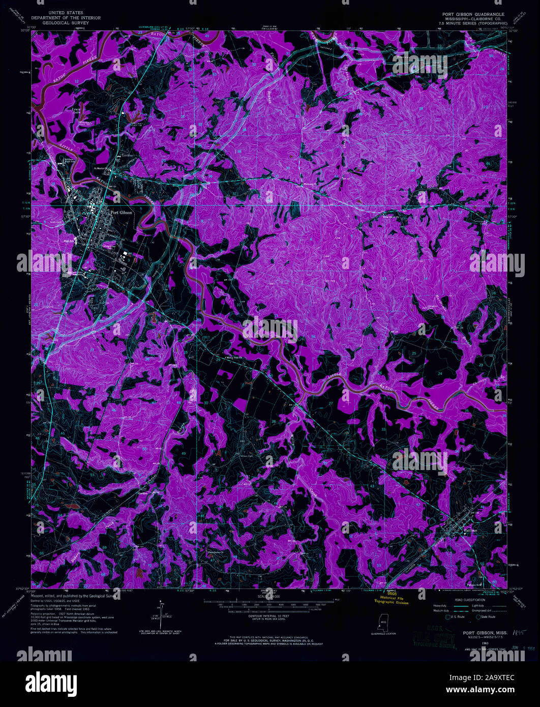 Map of gibson mississippi hi-res stock photography and images - Alamy