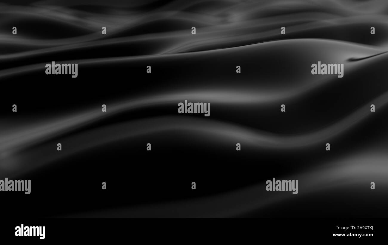 Luxury black drapery fabric background. 3d rendering 3d illustration ...