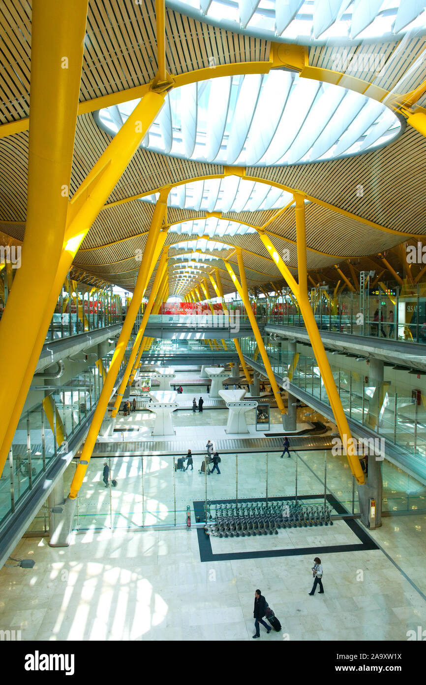 Madrid, Spain - The modern structure of the Barajas International ...