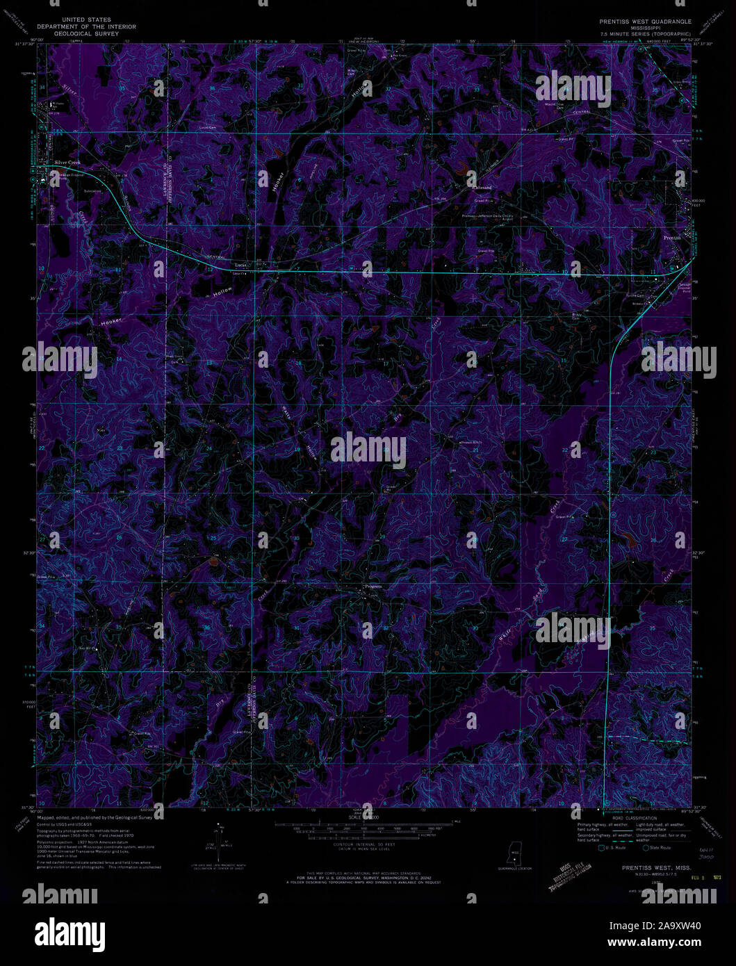 Map of prentiss hi-res stock photography and images - Alamy