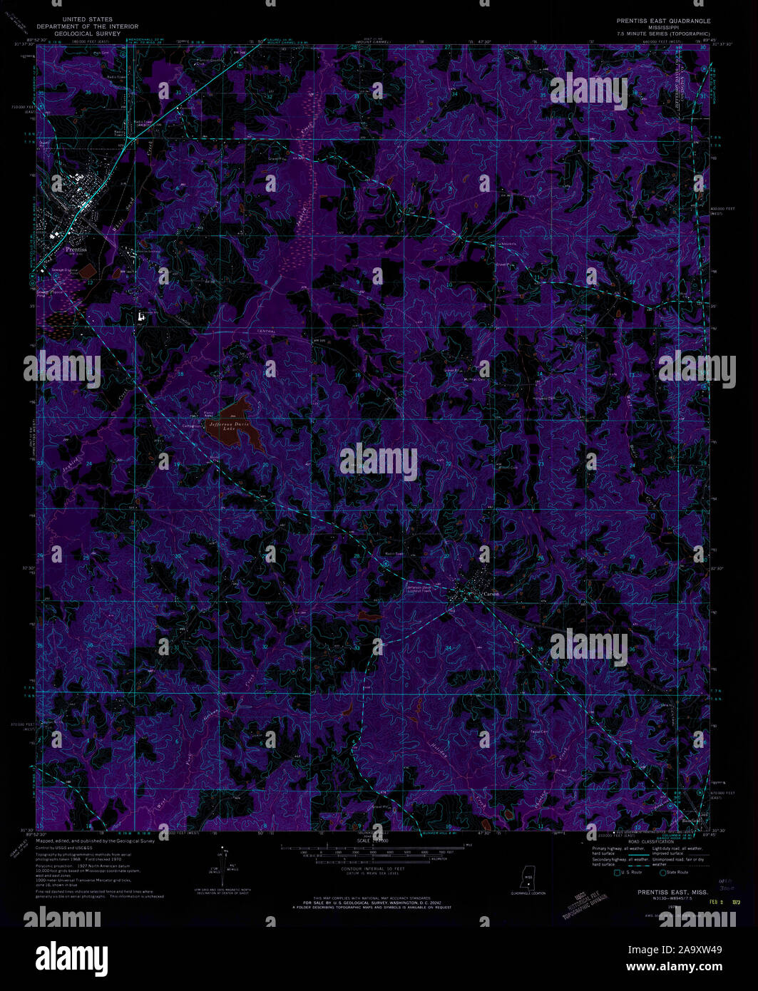 Map of prentiss mississippi hi-res stock photography and images - Alamy