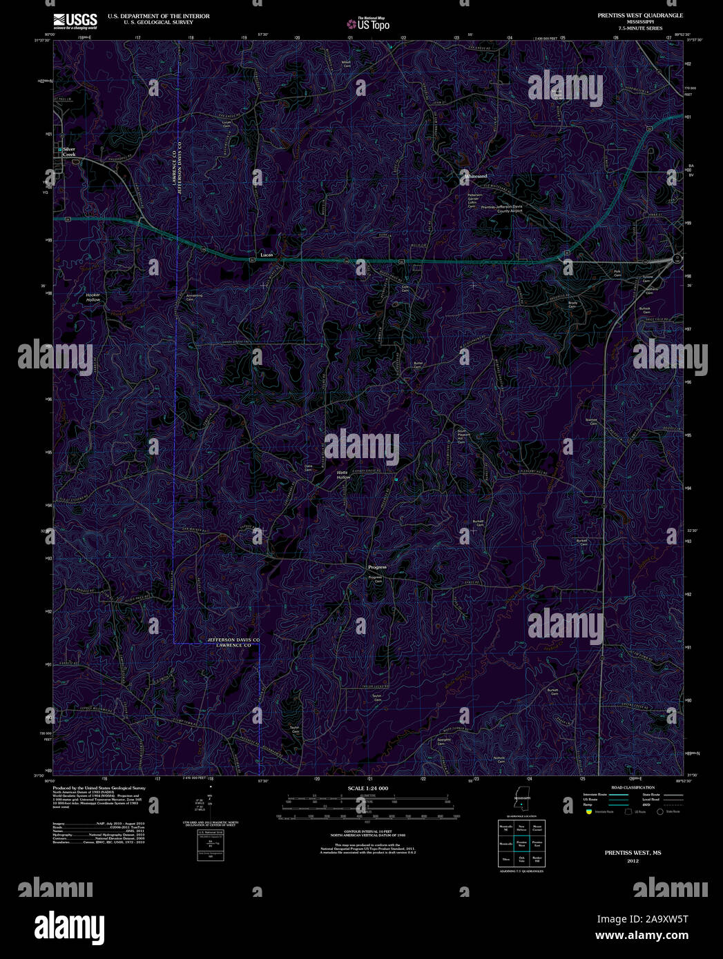 Map of prentiss hi-res stock photography and images - Alamy