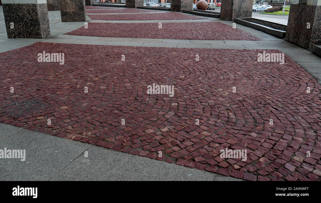 Brickwork in the city. Ornament made of bricks Stock Photo - Alamy